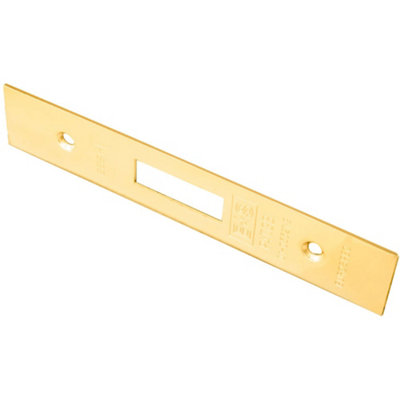 Buy Door Frame Forend Strike and Fixing Pack - for Deadlocks - Brass ...