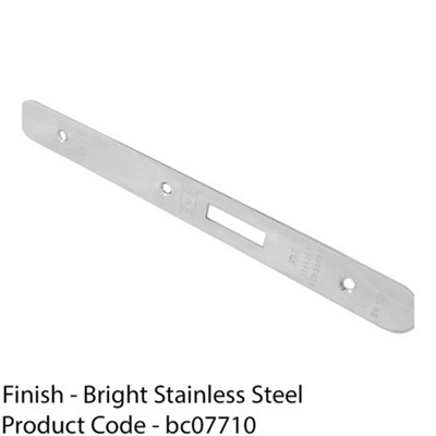 Door Frame Forend Strike & Fixing Pack - DIN EURO Deadlock - Bright ...