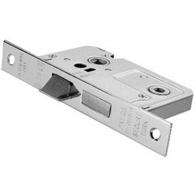 Door Handle & Bathroom Lock Pack Polished & Satin Nickel Mitred Lever ...