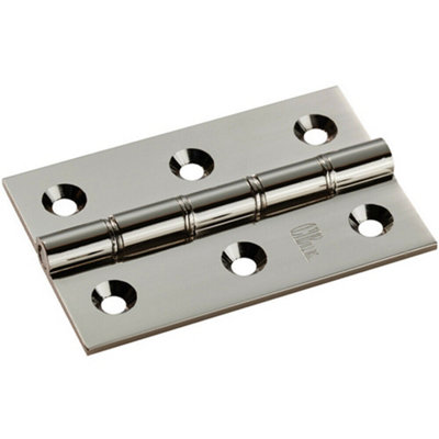Door Handle & Latch Pack Polished Nickel Flared Lever Screwless Round ...