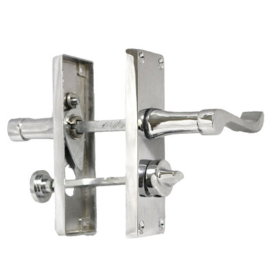 Interior door handles with privacy lock store