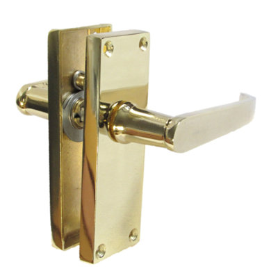 Door Handles Victorian Straight Lever Brass Hinges & Latch Pack Set 120 ...