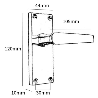 Door Handles Victorian Straight Lever Matt Black Hinges & Latch Pack ...