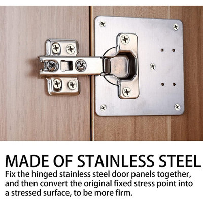 Door Hinge Repair Kit Plate and Screws Cabinet Hinges