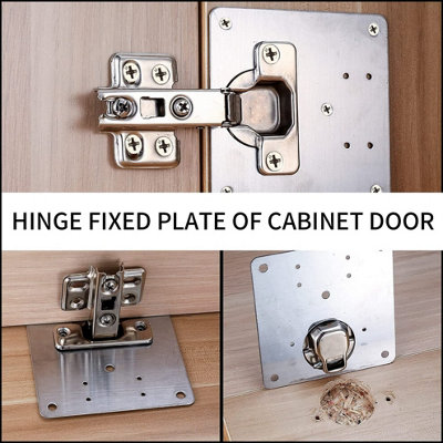 Door Hinge Repair Kit Plate and Screws Cabinet Hinges