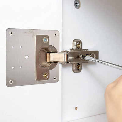 Door Hinge Repair Kit Plate and Screws Cabinet Hinges
