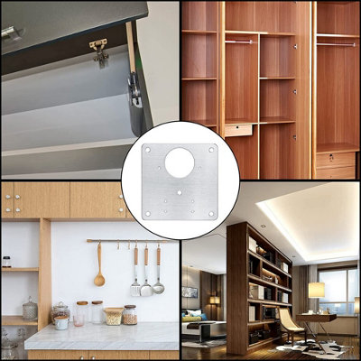 Door Hinge Repair Kit Plate and Screws Cabinet Hinges