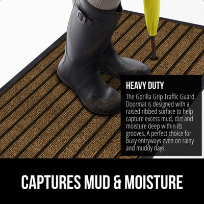 Door Mat 60x90cm, Dirt Trapper for Indoor & Outdoor Barrier Mat, Heavy ...