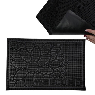 Door Mat Doormats Non Slip Rubber Indoor Outdoor Home Garden Rubber ...