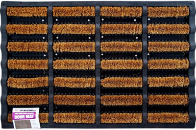 Door Mat With Rubber Coir Wire Home Porch Outdoor Shoe Cleaning 40 X 60Cm