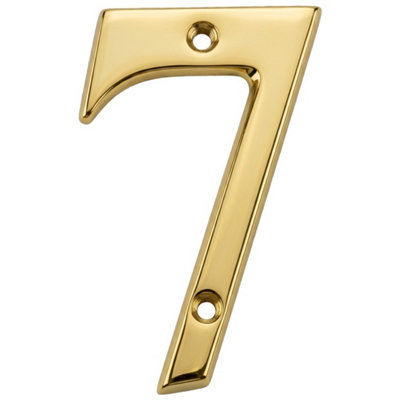 Door Number 7 in PVD Gold Finish- Screw Fix 3" Nanocoast House Number ...