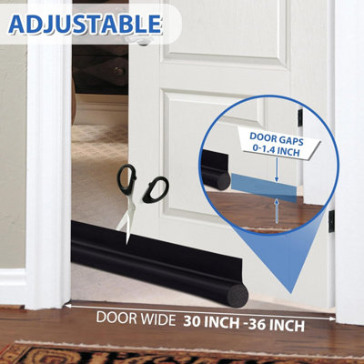 Door stop 36 inches approx 91.4 cm black adjustable door stop Front ...