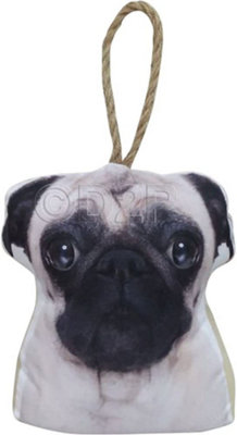 Door Stopper Pug Printed Shaped Fabric Stop Free Standing Heavy ...