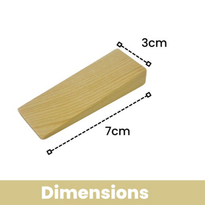 Door Wedges Wooden Mini Pack of 6, Door Stop Multipack