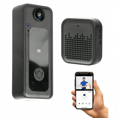 Doorbell Camera Wireless Live View Smart Video Doorbell with Chime no ...
