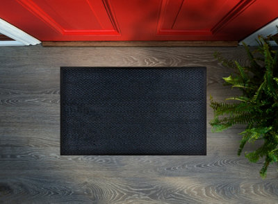 Doormat TEXAS 550 antislip, outdoor, indoor, gum - navy blue 40x60 cm