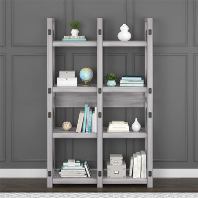 Dorel Wildwood Wood Veneer Bookcase Room Divider Shelving Unit Rack ...