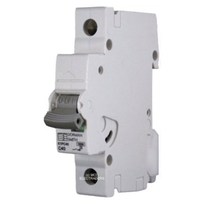 Dorman Smith K1PC40 Miniature Circuit Breaker MCB SP Type C 10kA 40 Amp