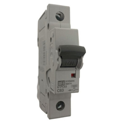 Dorman Smith K1PC63 Miniature Circuit Breaker MCB SP Type C 10kA 63 Amp