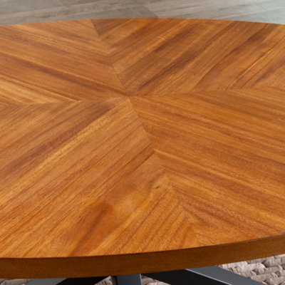 DOSENNA OVAL DINING TABLE SET WITH 4 MAIOLO FABRIC CHAIRS - BROWN