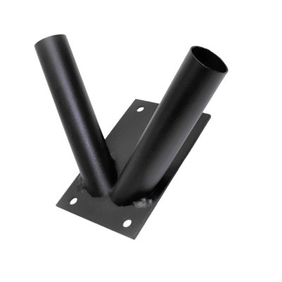 Double Flag Pole Holder - Wall Mounted Flag Pole Bracket, Powder Coated ...