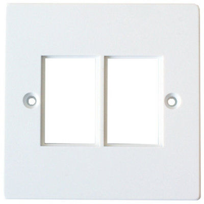 Double Gang Module Modular Frame 25x38mm LJ6C Wall Outlet Face Plate Cable