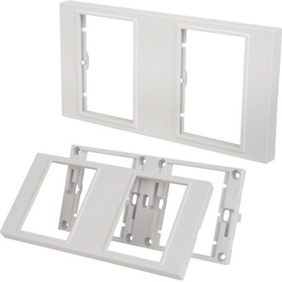 Double Gang Module Modular Wall Face Plate Frame Cable Tidy ...