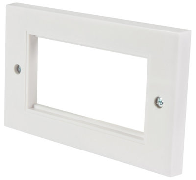 Double Gang Wall Plate Face Plate Frame for 4 Modules