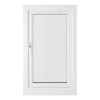 Double glazed Window Left Hand Side Hung Grey/White Clear Glazed 610 x ...