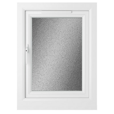 Double glazed Window Left Hand Side Hung White Obscure Glazed 610 x ...