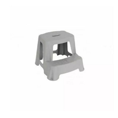 Double Grey Step Plastic Step Up Stool Children Kids Toilet Potty Training Disability Aid Ladders