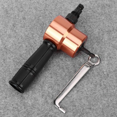 Double-Headed Sheet Metal Nibbler Drill Attachment for Cutting Power Tool