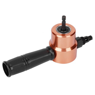 Double-Headed Sheet Metal Nibbler Drill Attachment for Cutting Power Tool