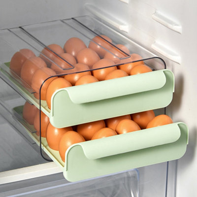 Double-layer Transparent Egg Storage Drawer Box