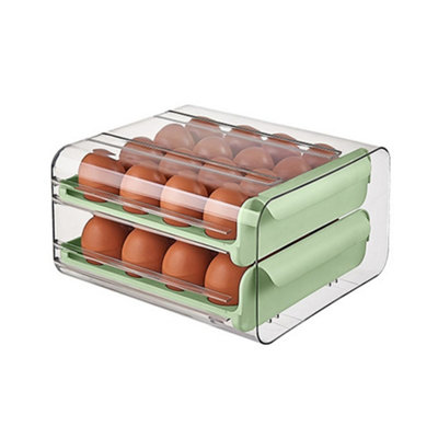Double-layer Transparent Egg Storage Drawer Box