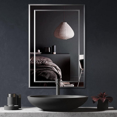 Double Layer Wall Mounted Bathroom Mirror