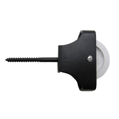 Double Line Screw In Pulley Wheel Black (Washing Clothes Airer Indoor ...