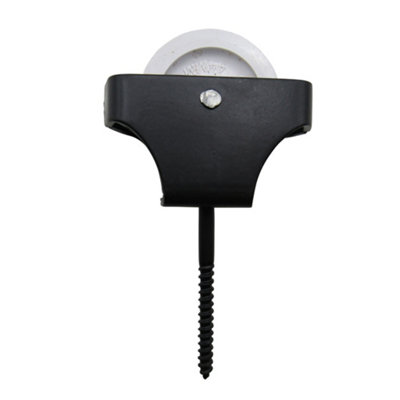 Double Line Screw In Pulley Wheel Black (Washing Clothes Airer Indoor ...
