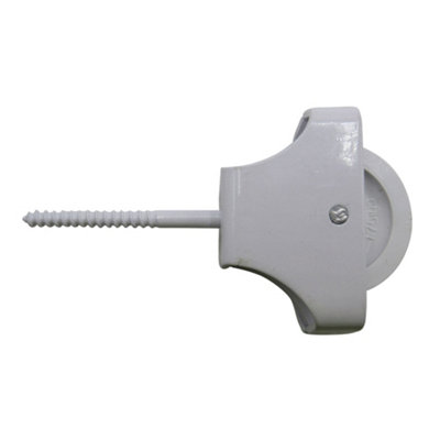 Double Line Screw In Pulley Wheel White (Washing Clothes Airer Indoor ...
