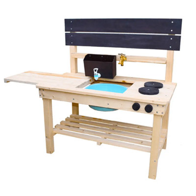 Double Mud Kitchen - Premium Outdoor Kitchen for Kids - Play Set with ...
