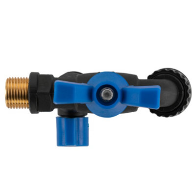 DOUBLE outlet ultra tough nylon garden tap,butterfly handle,1/2"bsp ...