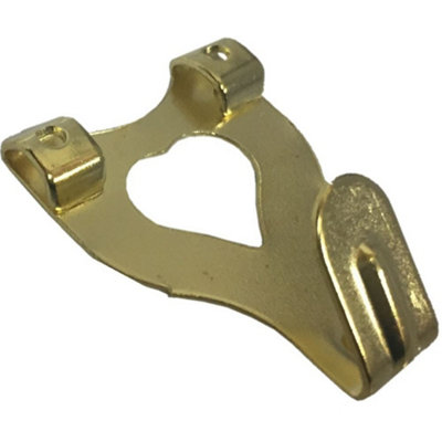 Double Picture Hooks No.3 Brassed - Heavy-Duty Wall Hooks for Hanging ...