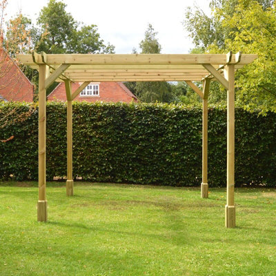Double Premium Pergola - Wood - L240 x W300 x H270 cm - Light Green