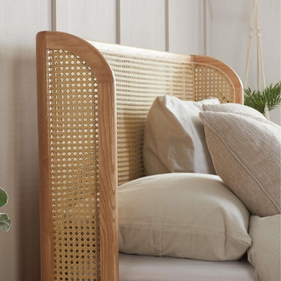 Double Rattan Bed Frame Birlea Venice Oak 4FT6 135cm Wrap Around
