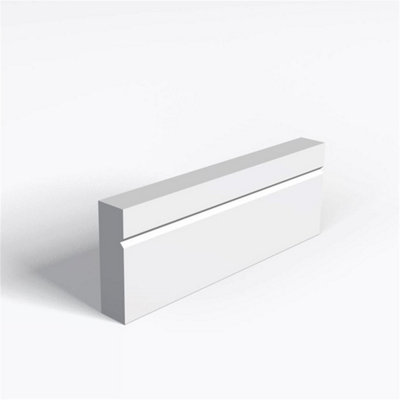 Double Set - Moisture Resistant MDF Primed 1 V Groove Architrave ...