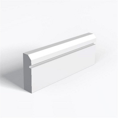 Double Set - MR MDF Primed Chamfered & 1 Square Groove Architrave ...