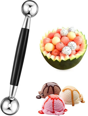 Double-Sided Stainless Steel Melon Baller Spoon