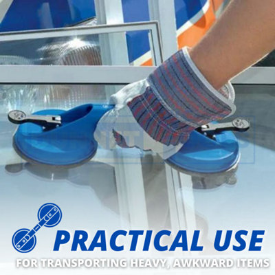 Double Suction Lifter Pad For Glass Window Mirror Metal Dent Puller 70 kg