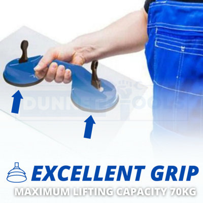 Double Suction Lifter Pad For Glass Window Mirror Metal Dent Puller 70 kg