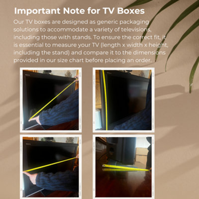 Double Wall Cardboard TV box with Foam Corners, Bubble Wrap & Easy Grip ...